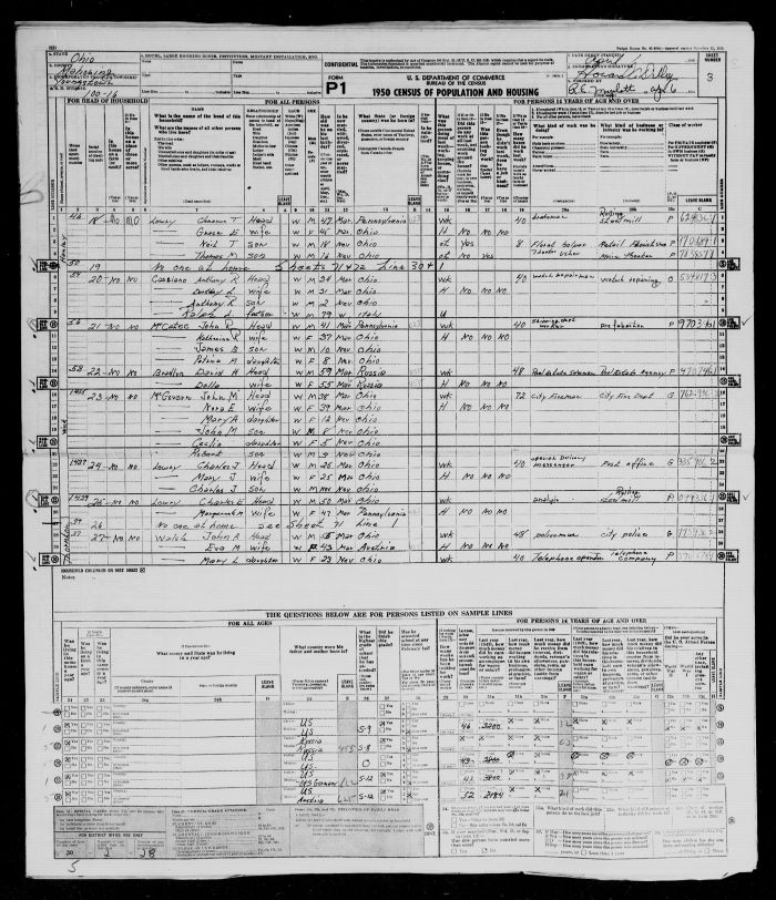 Census Sunday: The 1950 U.S. Census has been released! | lowry genealogy